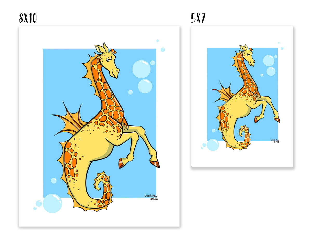 Sea Giraffe - Art Print – geeklywhimsical